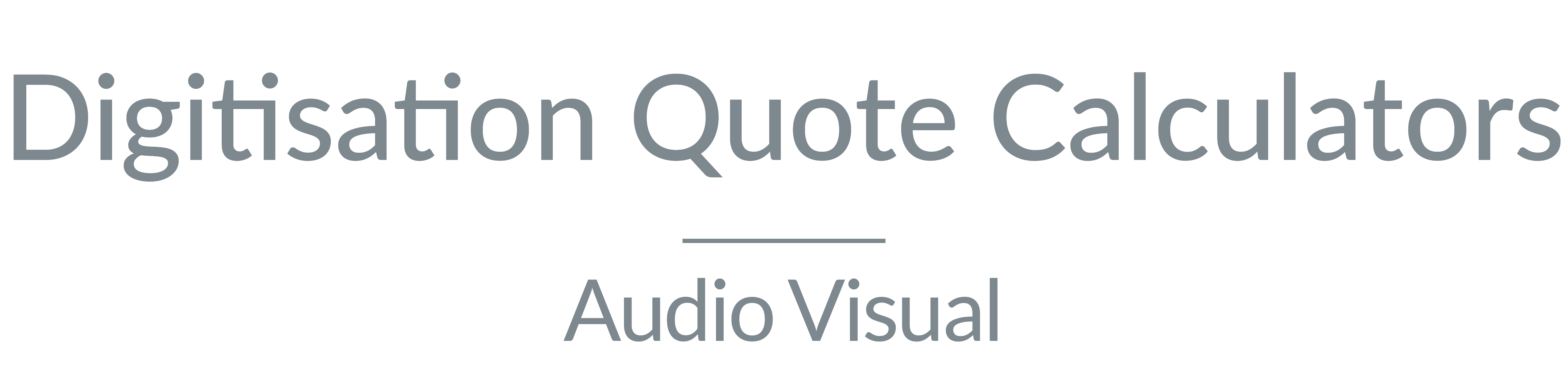 Audio Visual Quote Calculator - TownsWeb Archiving